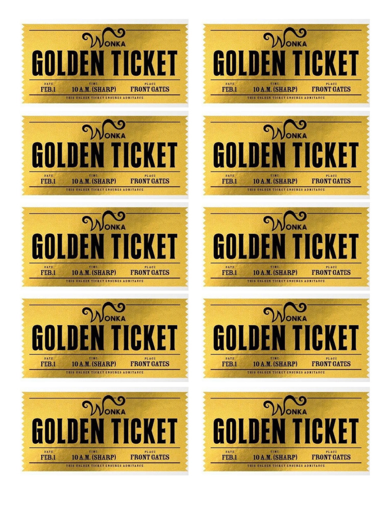 Golden Ticket - Wonka | PDF