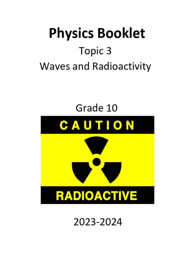 Grade 10 Physics: Waves & Radioactivity | PDF | Waves | Refraction