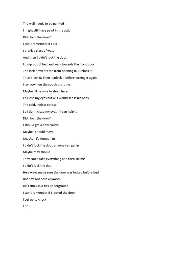 POEM | PDF | Mystery, Thriller & Crime Fiction | Poetry