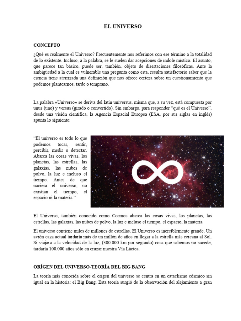 El Universo | PDF | Universo | Sistema solar
