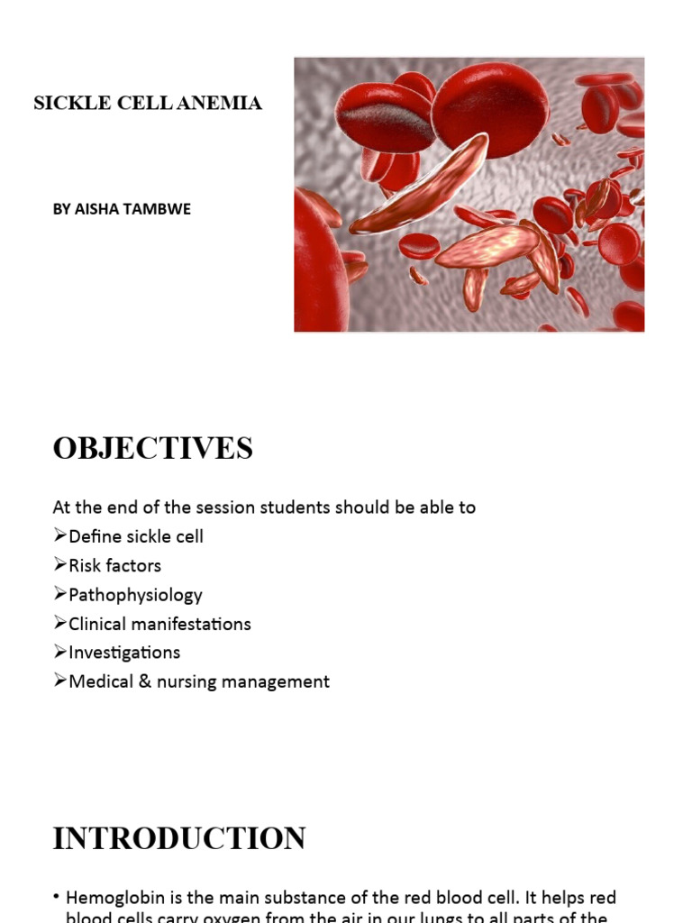 Sickle Cell Anemia | Download Free PDF | Anemia | Pain Management