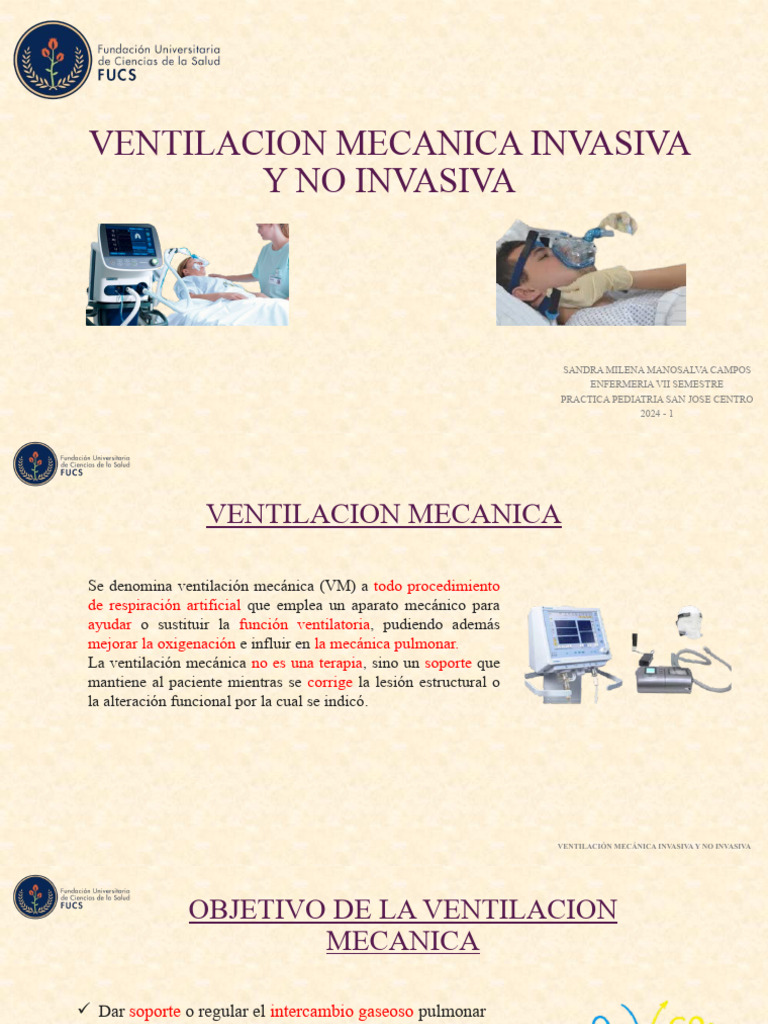 Ventilación Mecánica: Invasiva y No Invasiva | PDF | Especialidades ...