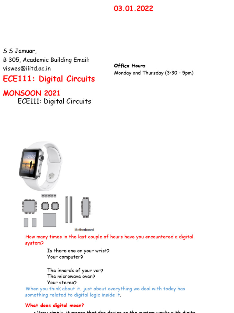 LEC1 A | PDF | Digital Electronics | Computing