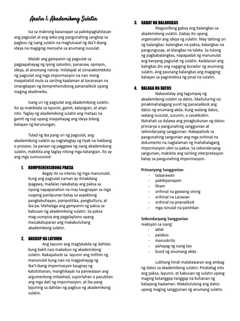 Pagsulat | PDF