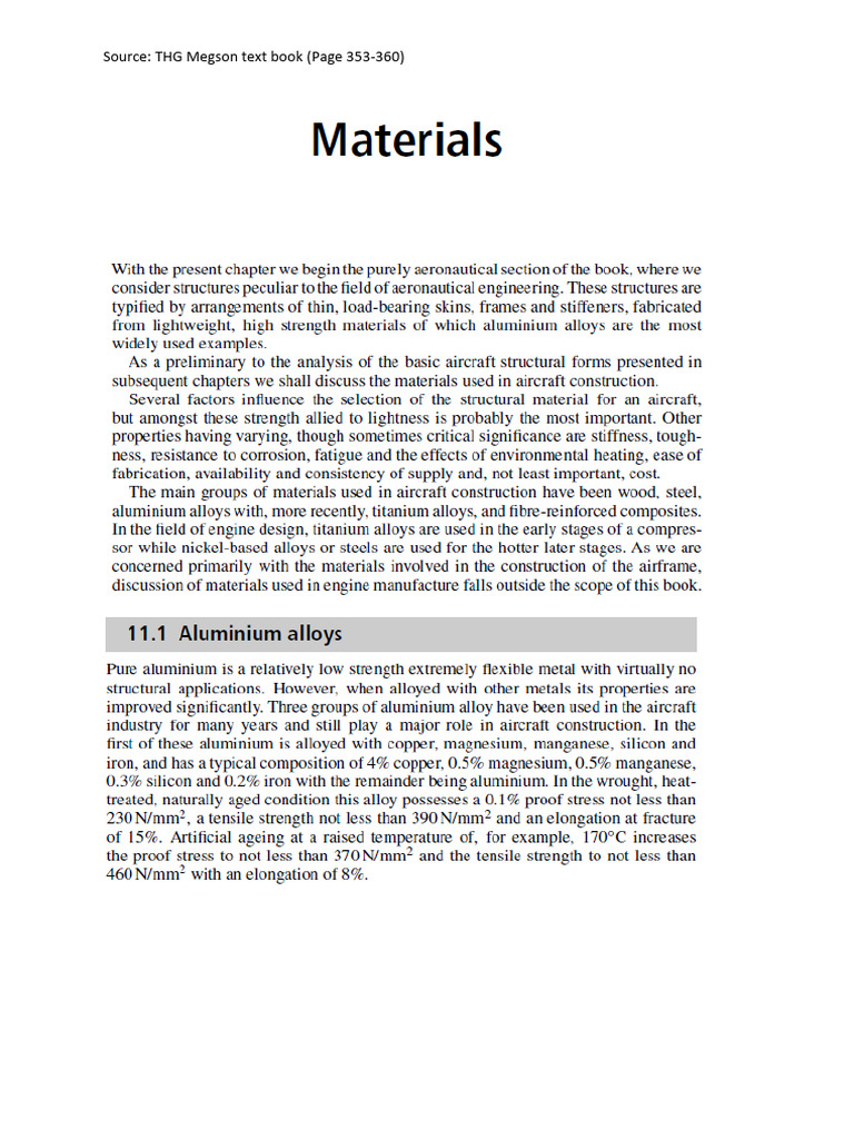 Aircraft Materials-THG Megson | PDF