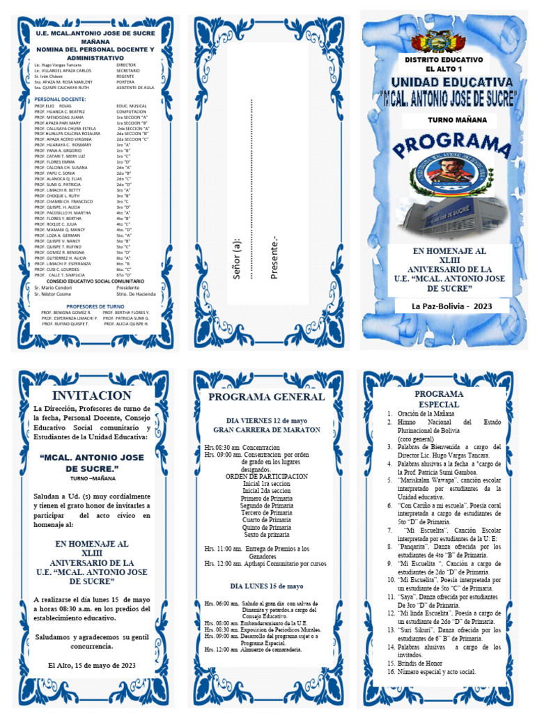 Triptico Sucre | PDF