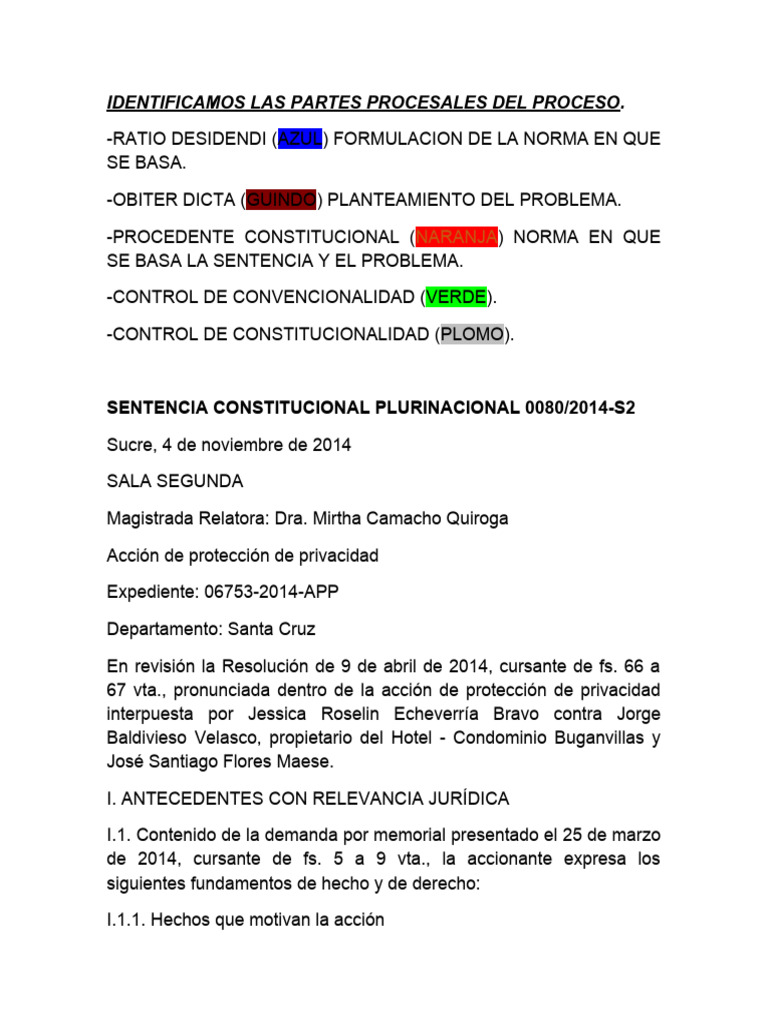 Identificar Las Partes Procesales Del Proceso | PDF | Privacidad ...