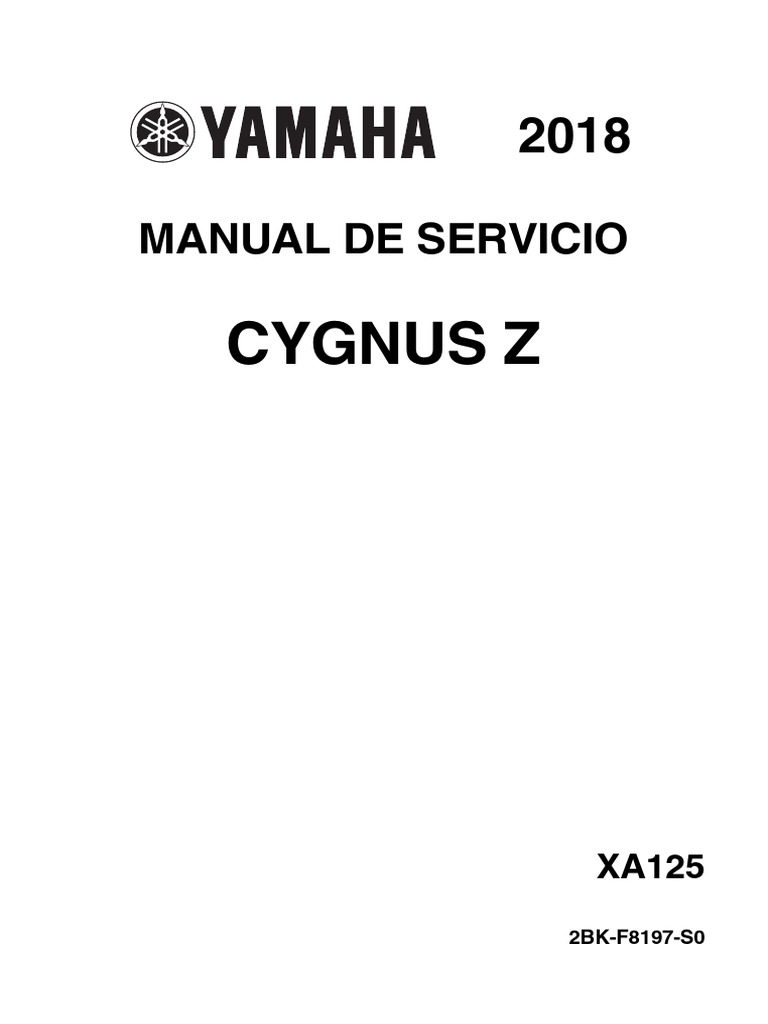 Manual de Servicio Yamaha Cygnus Z 125 | PDF | Pistón | Tuerca (Hardware)