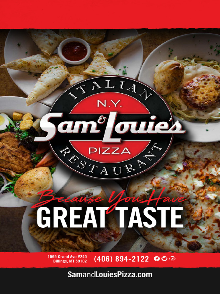 Sam Louies Billings Menu PR 113319 10.2019 V3e Small | PDF | Pizza ...