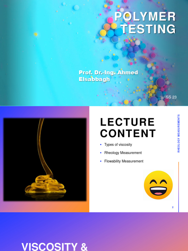 Polymer Rheology Testing Methods | PDF | Viscosity | Viscoelasticity