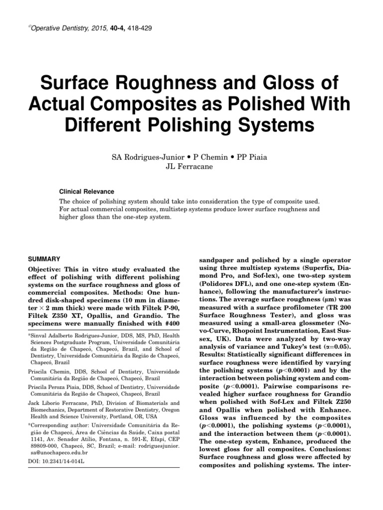 Operative Artigo1 | PDF | Composite Material | Dental Composite
