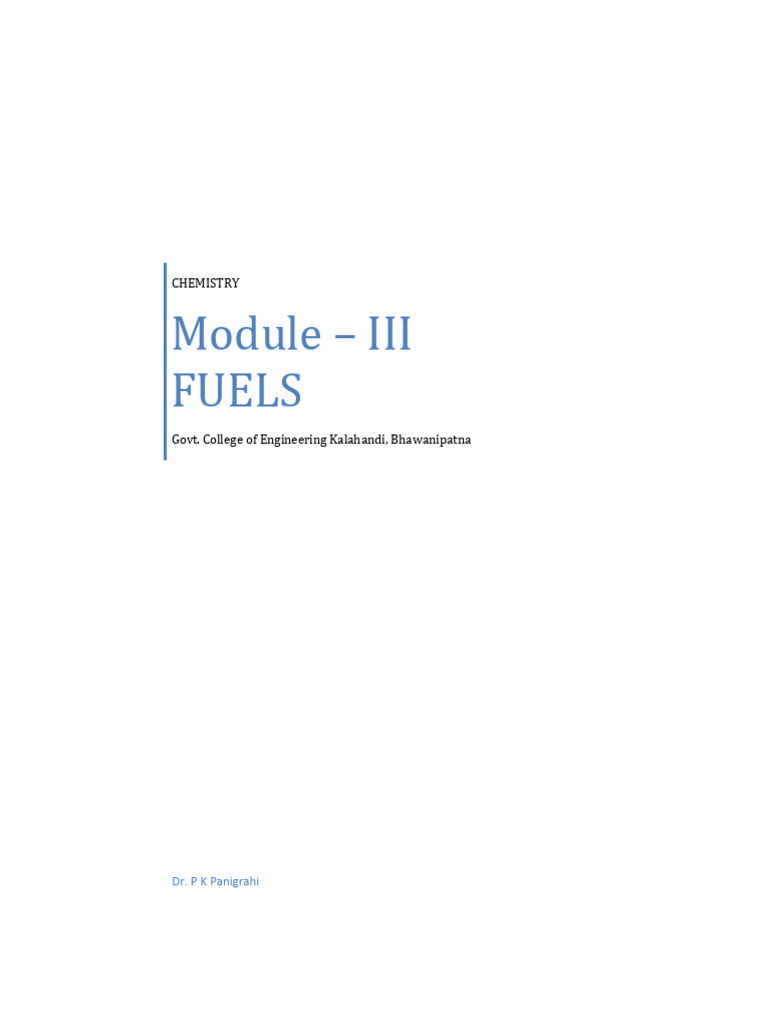 Module-III Fuels | PDF | Internal Combustion Engine | Petroleum