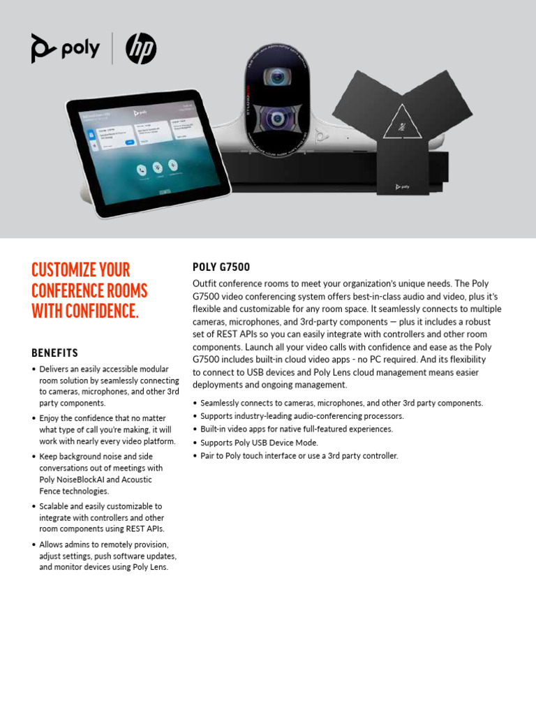 Customize Your Conference Rooms With Confidence.: POLY G7500 | PDF ...