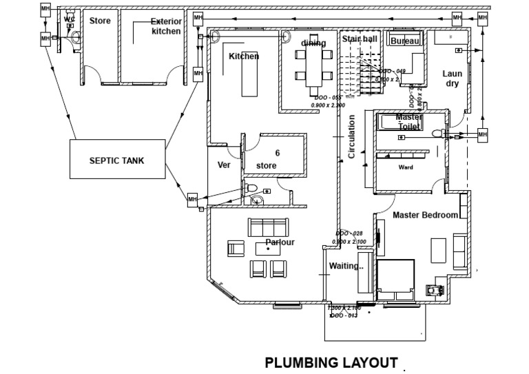 Plumbing Plan | PDF | Home | Sanitation