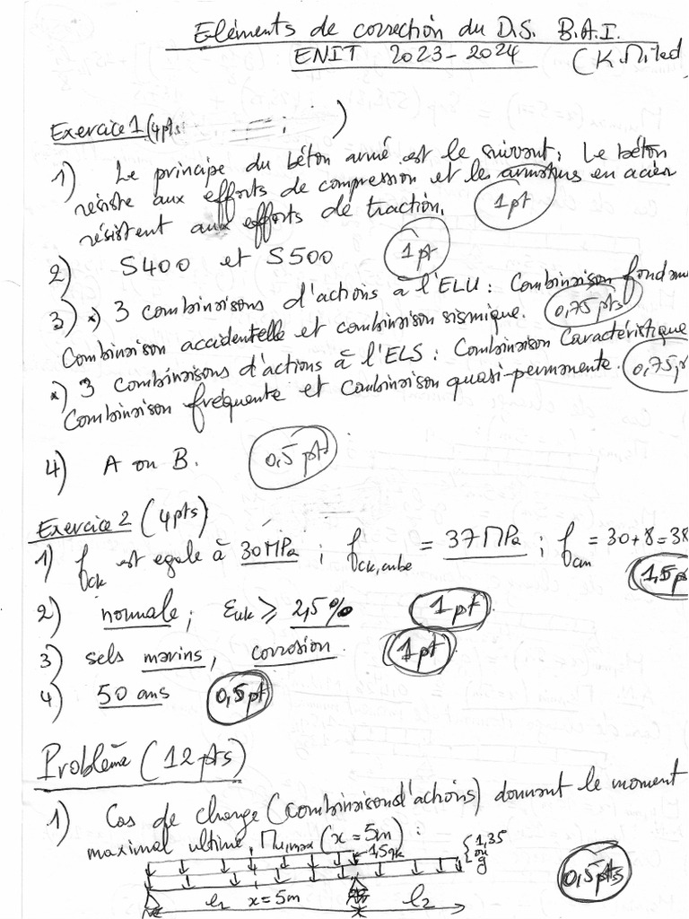 Corrigé Ds Bai - Enit 2023-2024 - KM | PDF