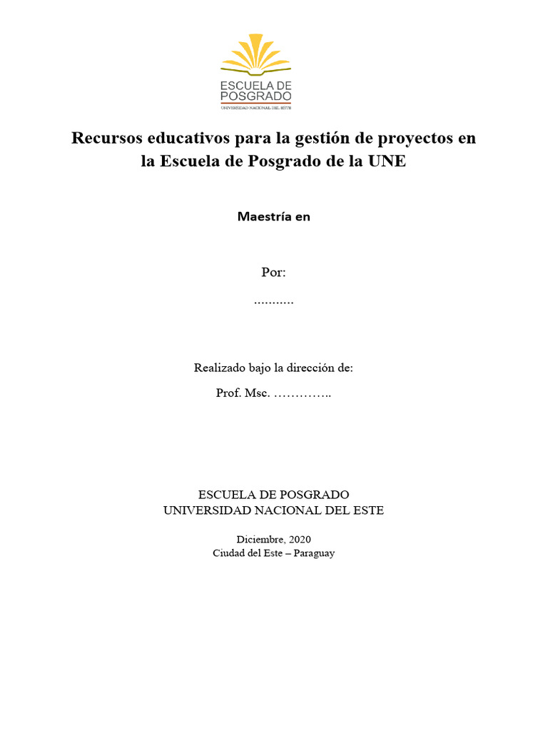 Modelo Anteproyecto | PDF | Moodle | Enseñando