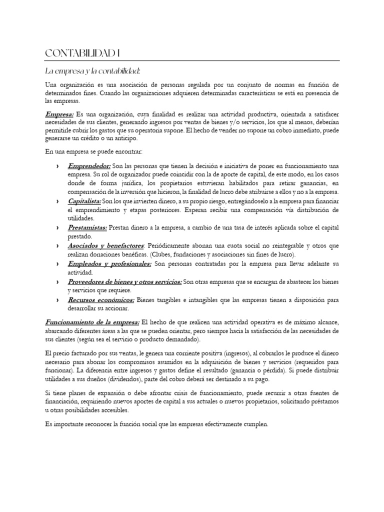 Contabilidad I | PDF | Contabilidad | Business