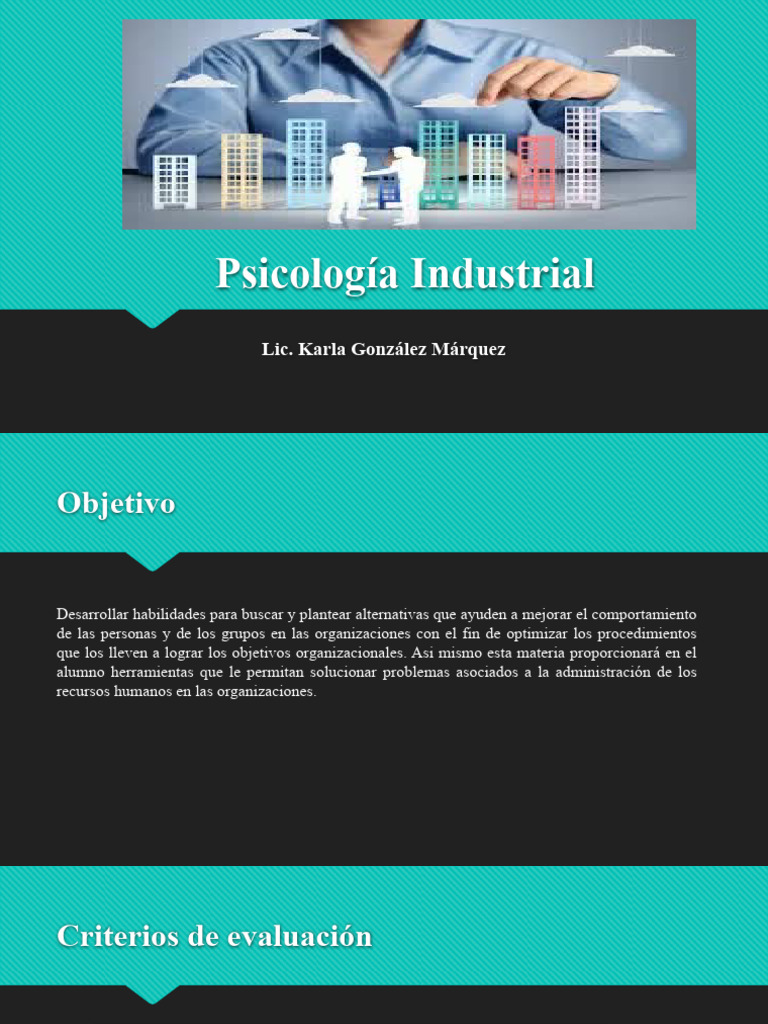 Psicología Industrial | PDF | Sicología | Psicología industrial y ...