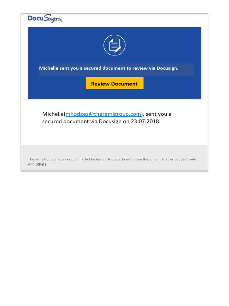 Secure Document Review via Docusign | PDF