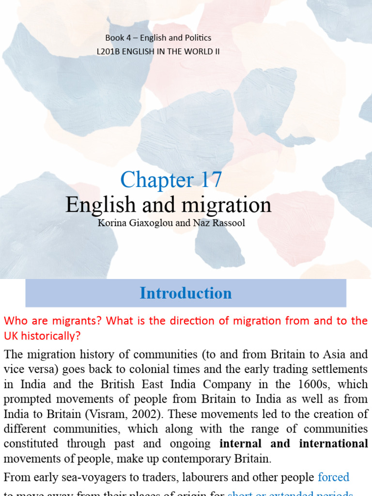 Chapter 17 - L201B - English in Migration | PDF | Human Migration ... Chapter 17 - L201B - English in Migration | PDF | Human Migration ...