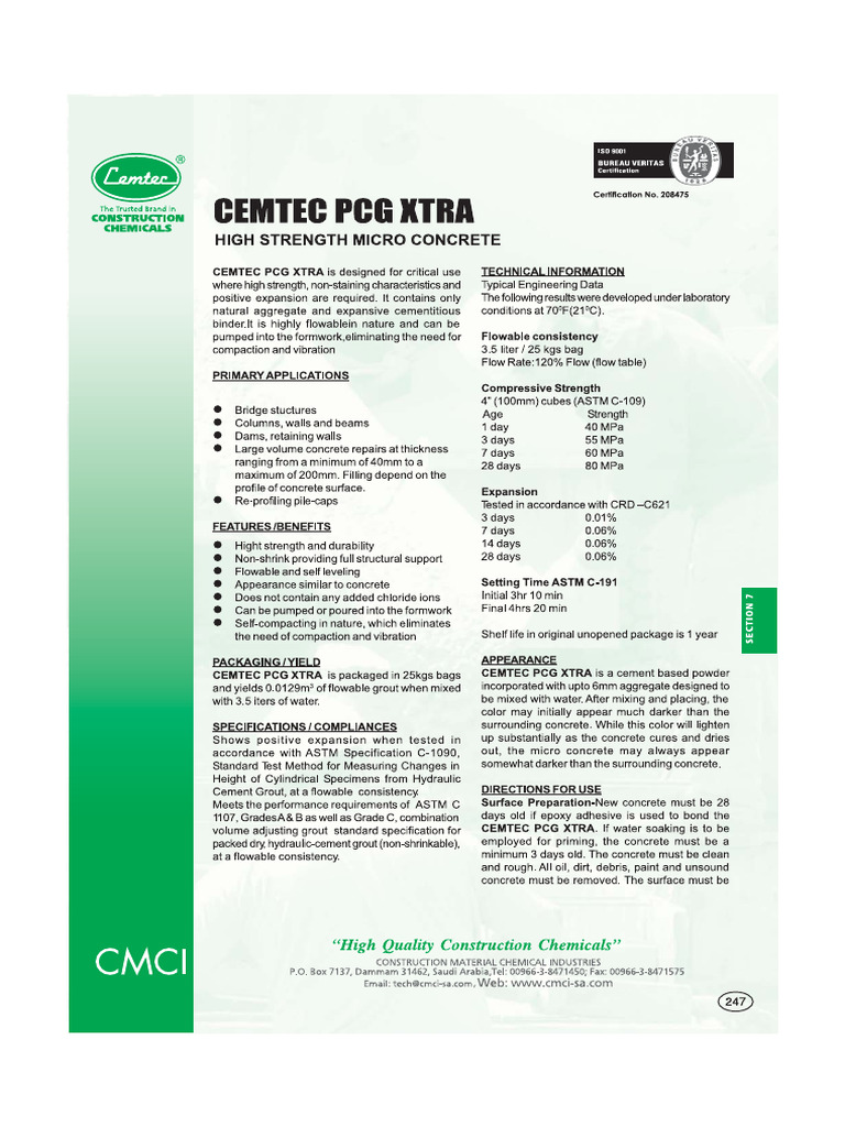 Cemtec PCG Xtra | PDF