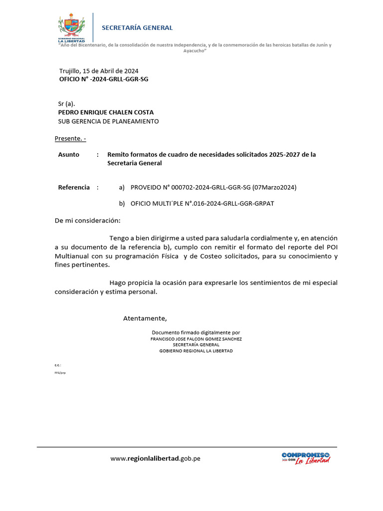 Oficio R842 2024 GGR SG | PDF