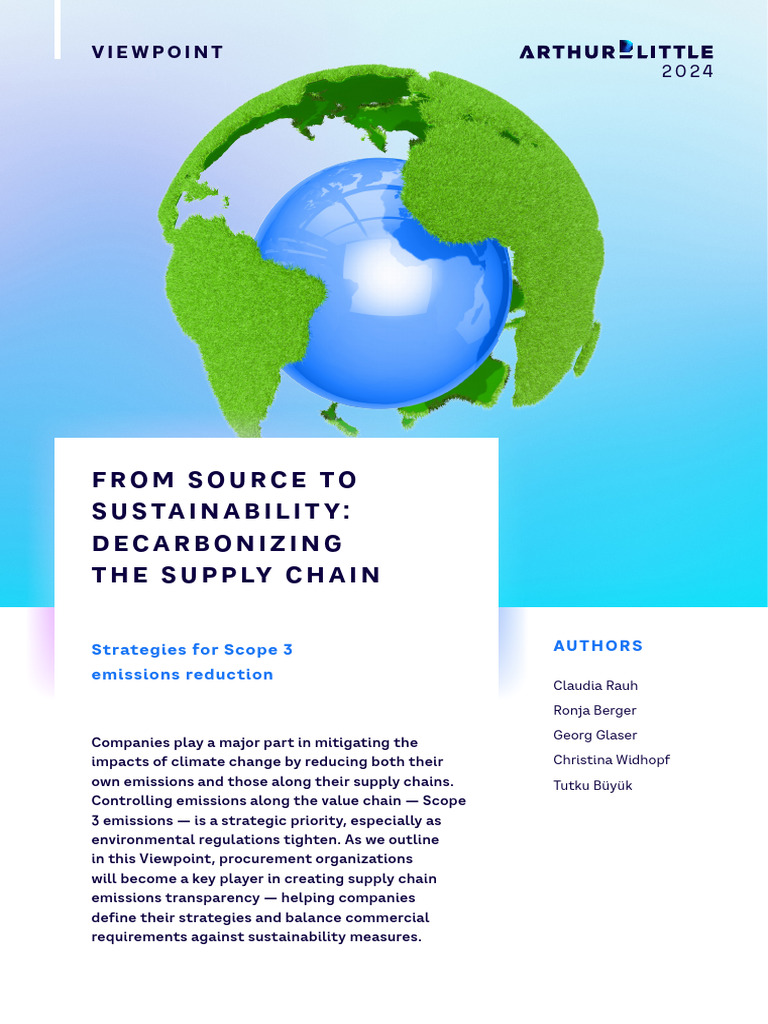 ADL Decarbonizing Supply Chain 2024 0 | PDF | Supply Chain | Supply ...