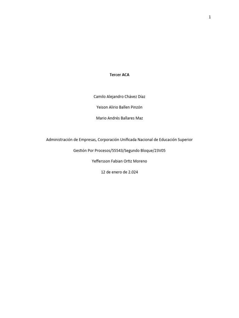 2 Aca Gestion Procesos | PDF | Calidad (comercial) | Business