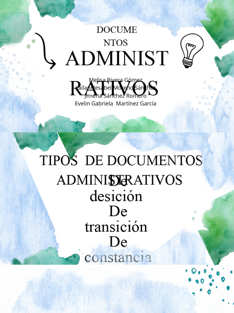 Tipos y Principios de Documentos Administrativos | PDF