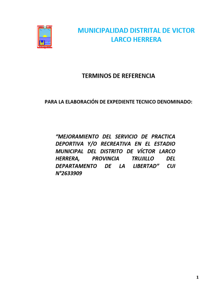 TDR ESTADIO V.L-vf2 | PDF | Topografía | Presupuesto