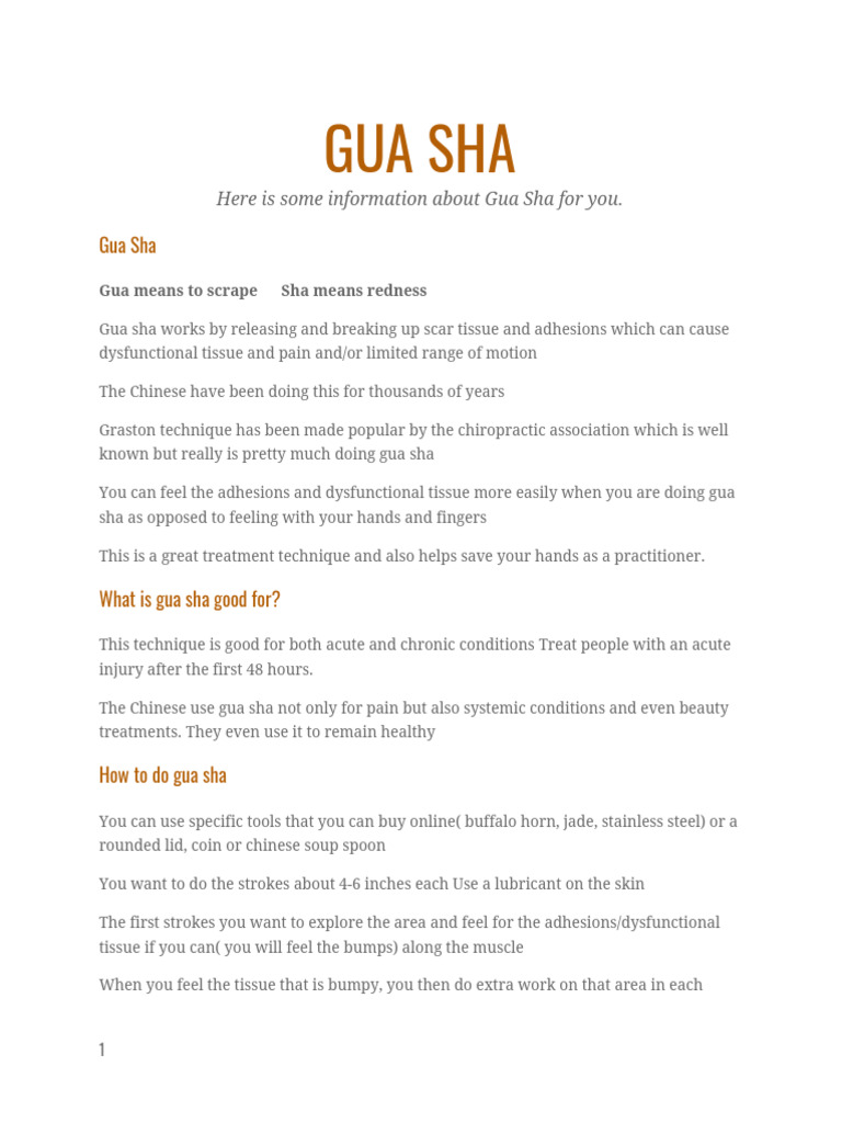 Gua SHA | PDF