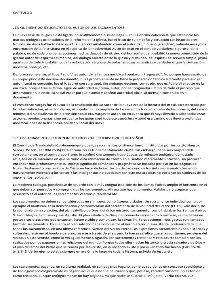 Jesucristo: Autor de los Sacramentos | PDF | Cristo (título) | Sacramentos