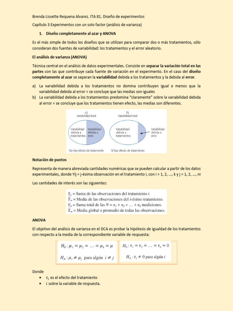 BLRA - ITA81 - Capítulo 3 Experimentos Con Un Solo Factor | PDF ...