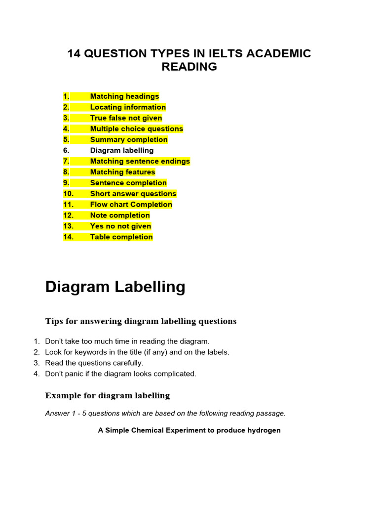 6-IELTS Academic Reading Diagram Labelling-WITH ANSWERS | PDF