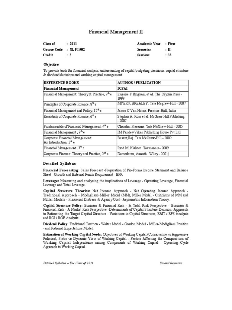 Financial Management 2 | PDF | Inventory | Working Capital