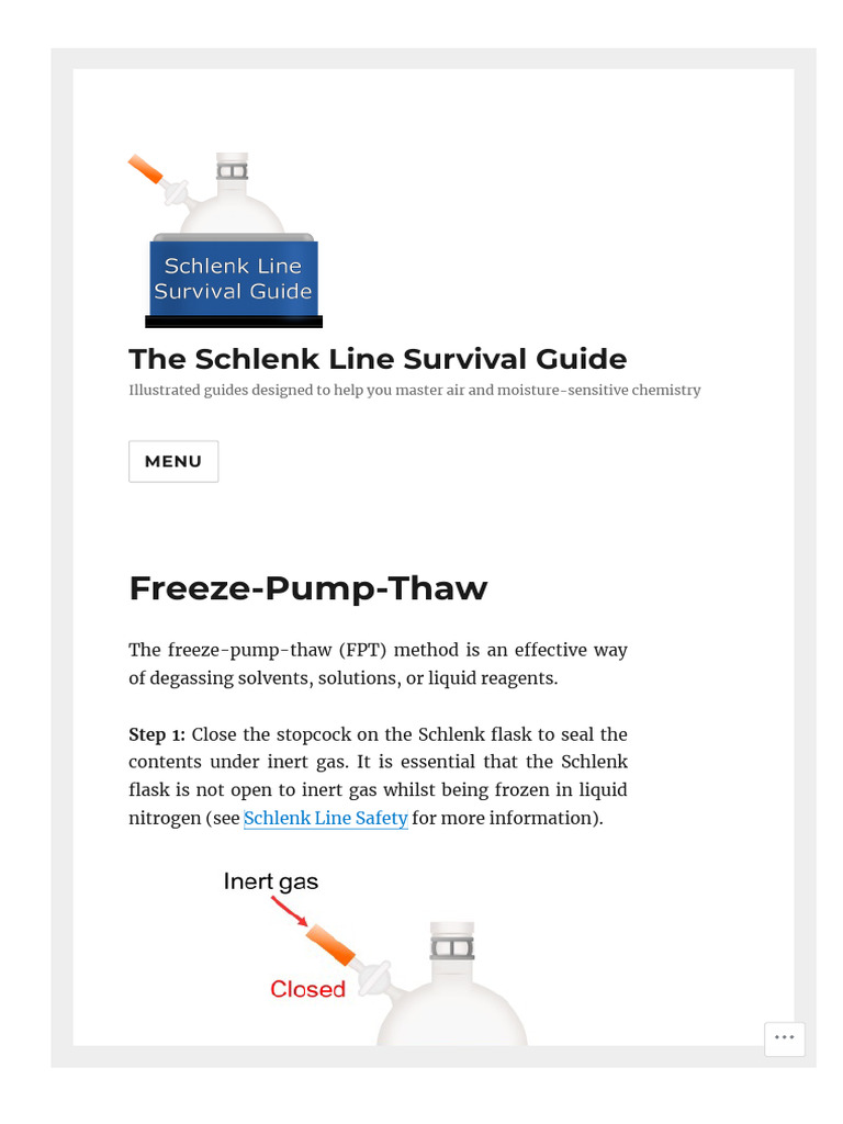 Freeze-Pump-Thraw Distillation | PDF | Materials | Gases