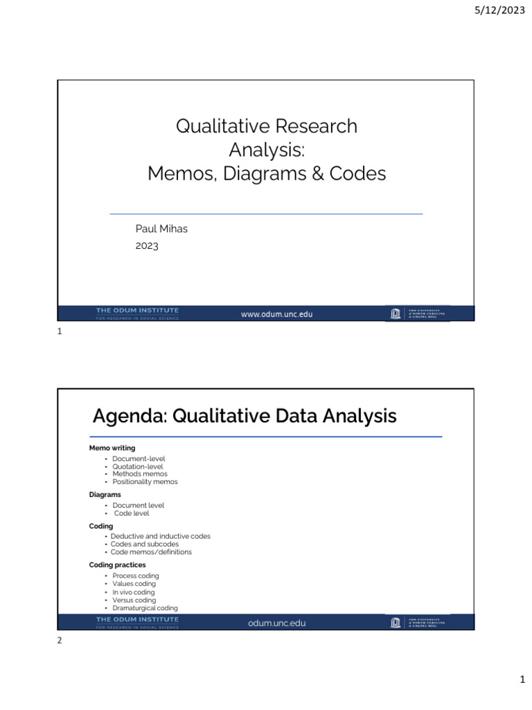 Qualitative Research Methods & Data Analysis Session 2 11 May 2023 | PDF | Qualitative Research ...