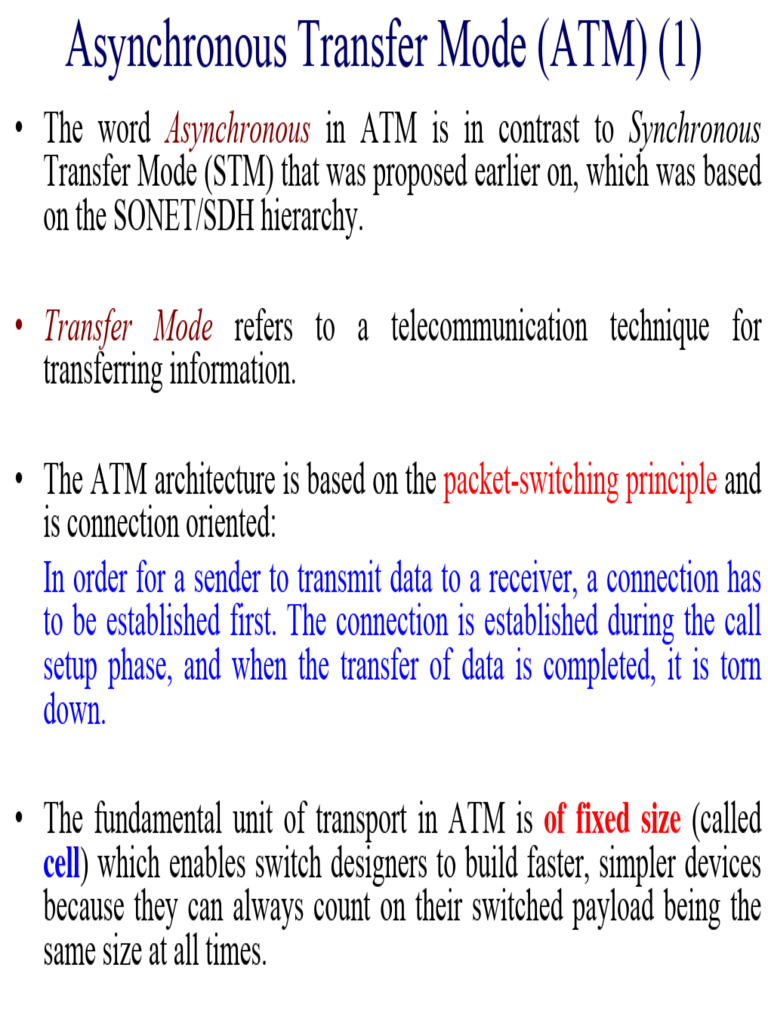 Asynchronous Transfer Mode Explained | PDF | Asynchronous Transfer Mode ...
