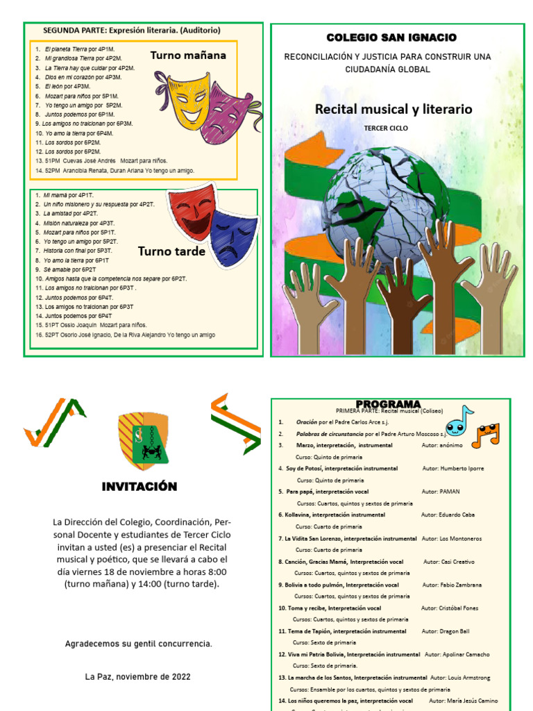 Programa Recital Tercer Ciclo | PDF | Poesía
