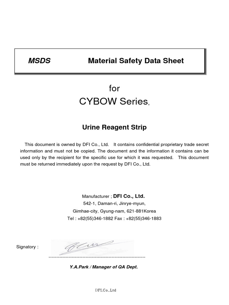 MSDS Urin | PDF | Materials | Chemistry