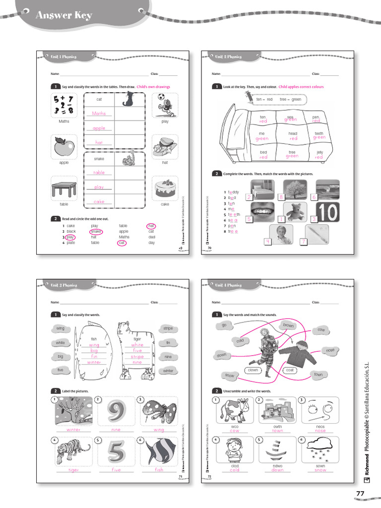 Wonder 2 Phonics Answer Key | PDF