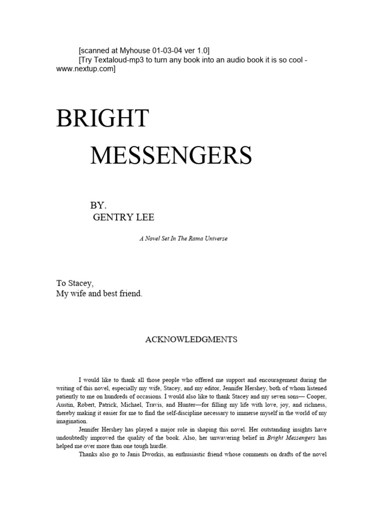 Gentry Lee - 01 - Bright Messengers | PDF