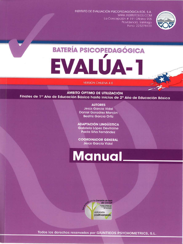Manual Evalúa 1 4.0 | PDF