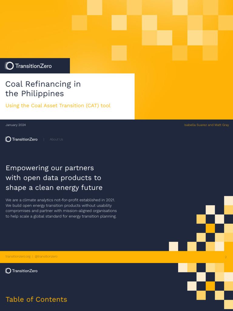 TransitionZero Coal+Refinancing+in+the+Philippines+using+CAT JAN2024 | PDF | Coal | Renewable Energy