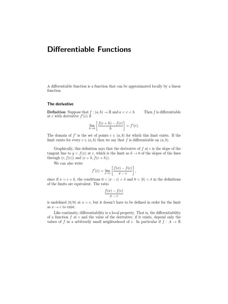 Differentiation and Derivatives of Inverse Functions | PDF | Function ...