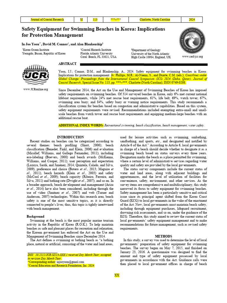 Example2 ICS2024 JCR Paper Template | PDF | Swimming | Beach