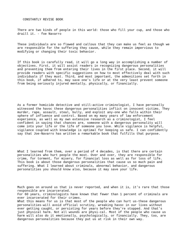 Dangerous Personalities | PDF | Borderline Personality Disorder ...