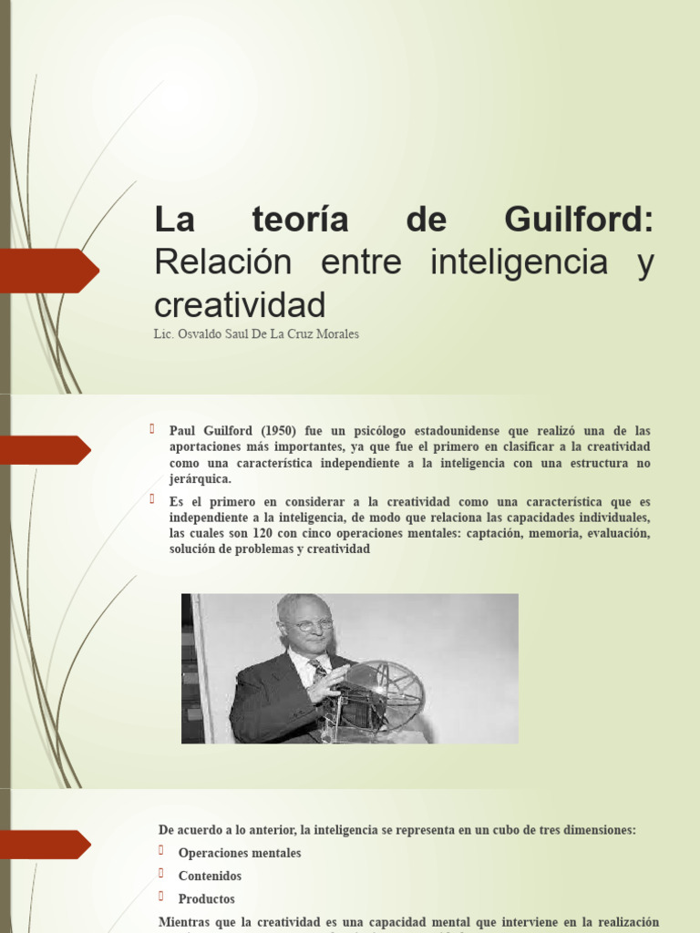 La Teoría de Guilford | PDF | Creatividad | Inteligencia