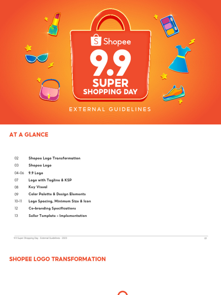 9.9 Super Shopping Day - External Guidelines | PDF | Logos | Writing