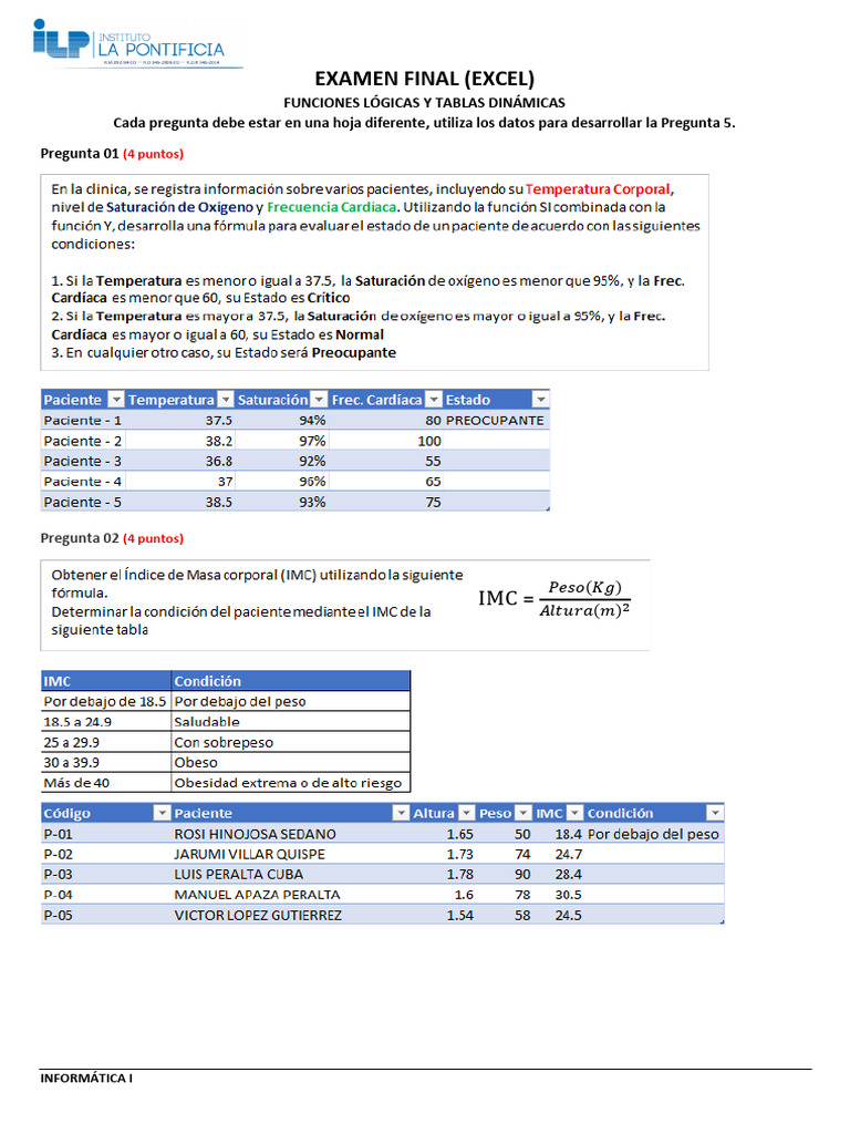 Examen Final - 2024-1A | PDF
